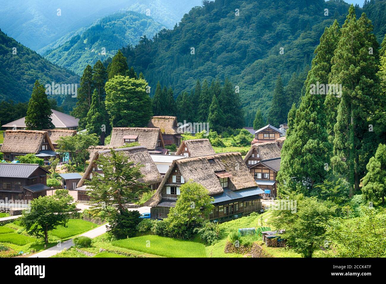 Nanto, Japan - Gassho-zukuri houses at Ainokura village, Gokayama area ...