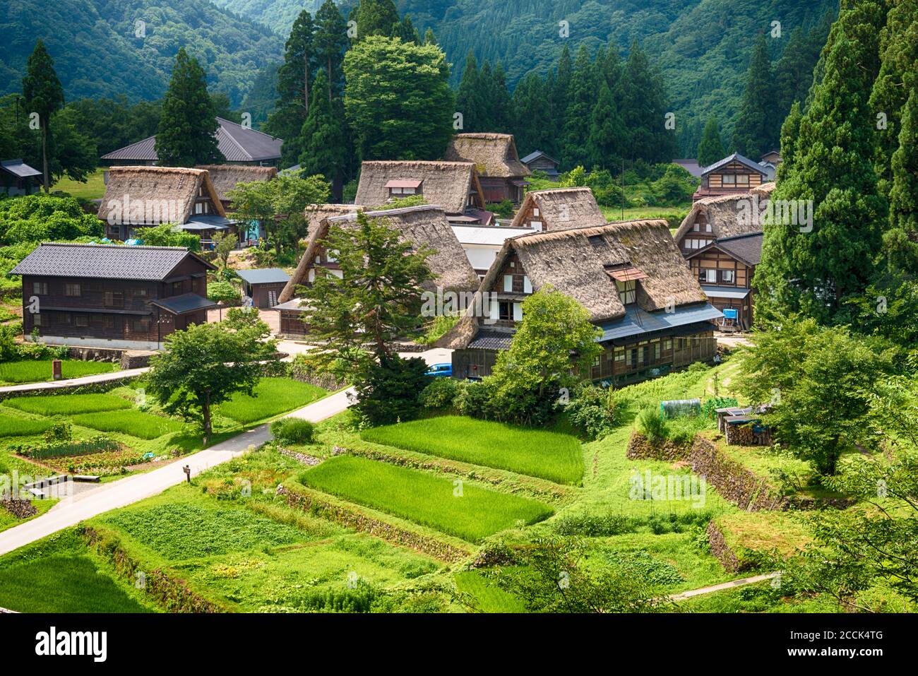 Nanto, Japan - Gassho-zukuri houses at Ainokura village, Gokayama area ...