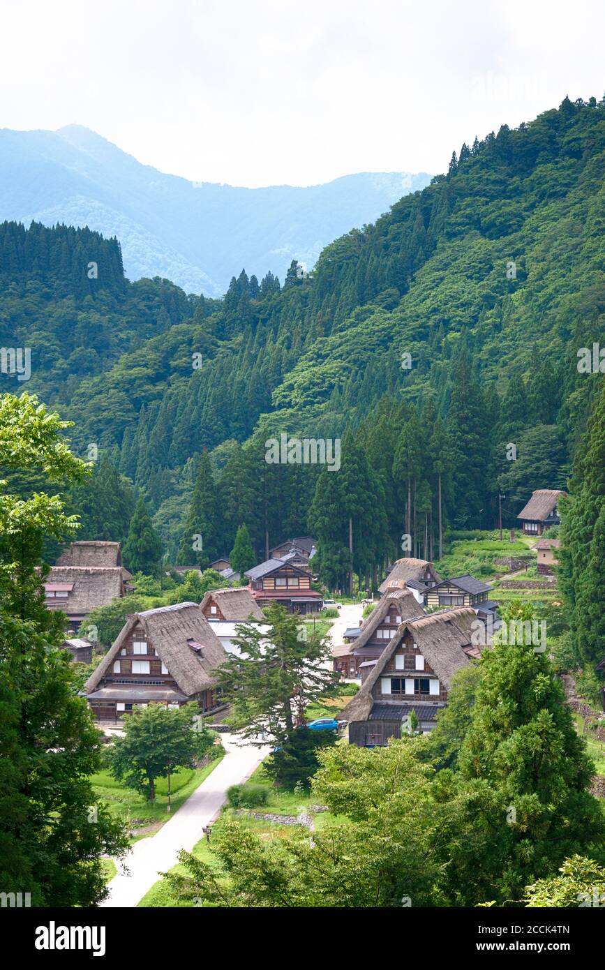 Nanto, Japan - Gassho-zukuri houses at Ainokura village, Gokayama area ...