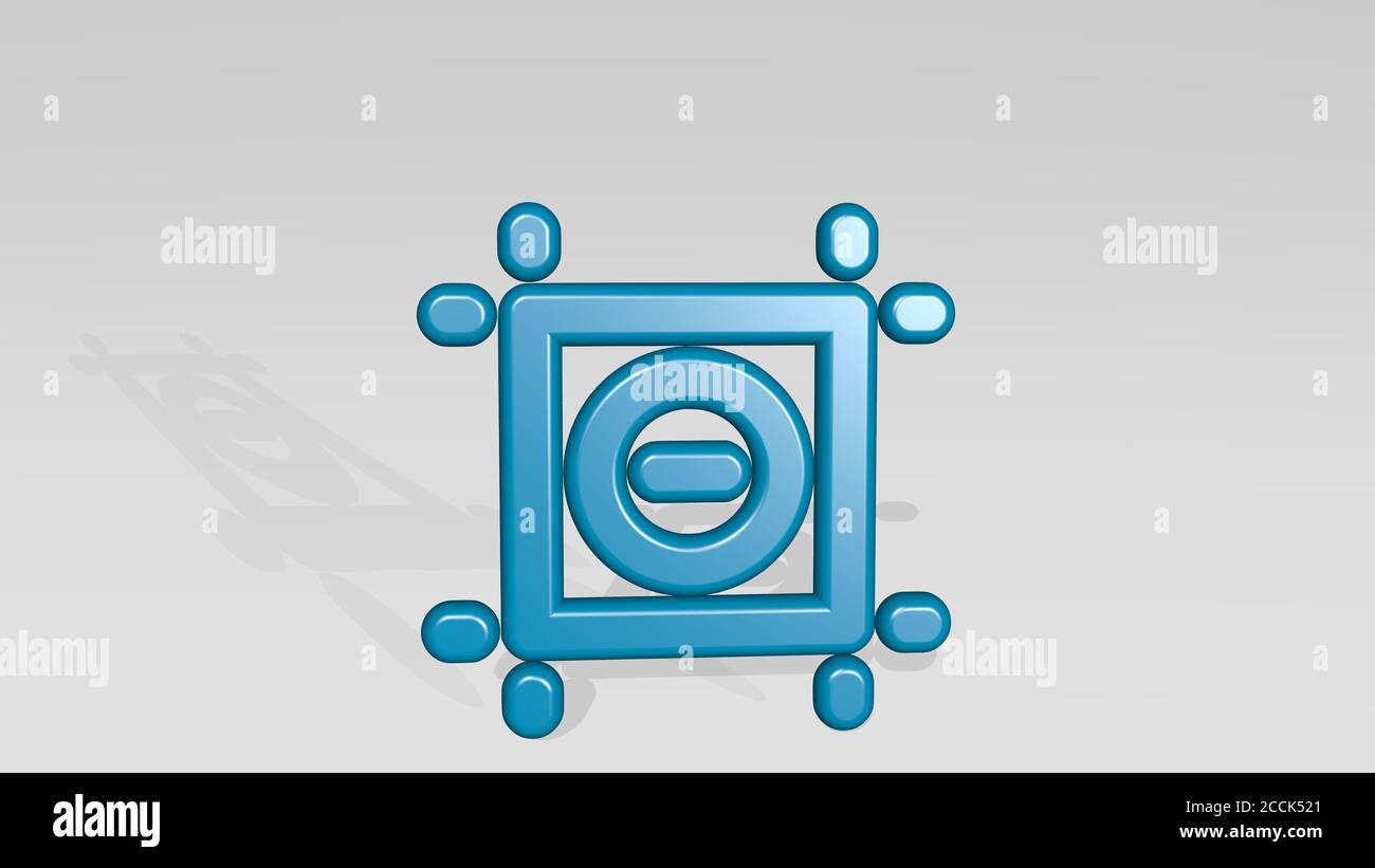 ARTBOARD SUBTRACT 3D icon casting shadow, 3D illustration Stock Photo ...