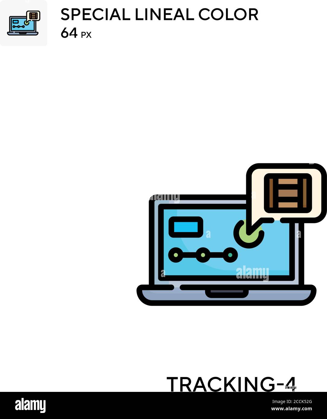 Tracking-4 Special lineal color icon. Illustration symbol design ...
