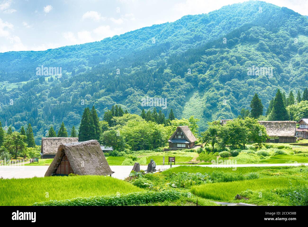Nanto, Japan - Gassho-zukuri houses at Ainokura village, Gokayama area ...