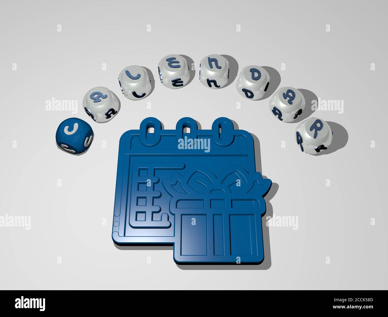 calendar 3D icon surrounded by the text of cubic letters, 3D ...