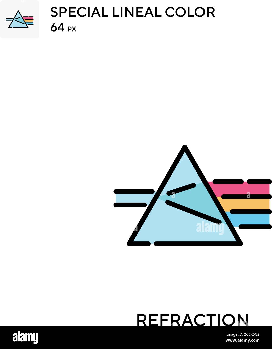 Refraction Special lineal color icon. Illustration symbol design ...
