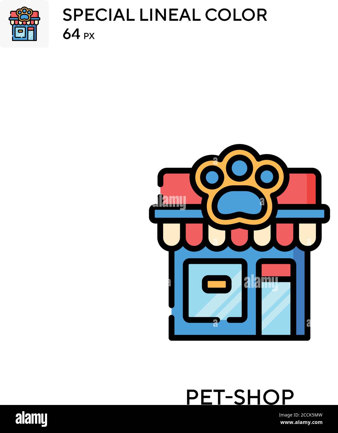 Pet-shop Special lineal color icon. Illustration symbol design template ...