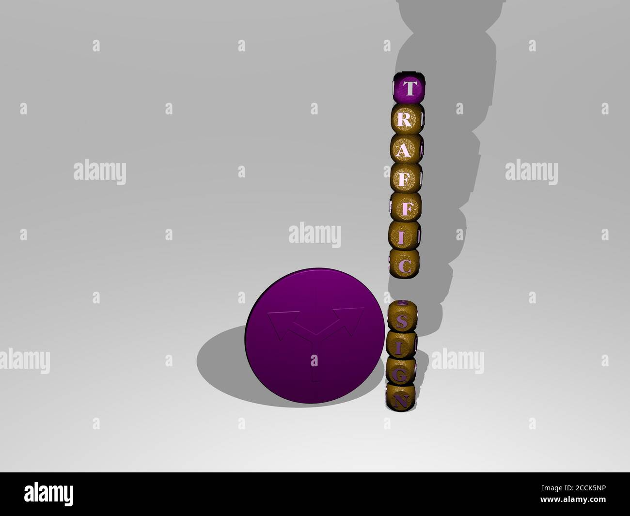 TRAFFIC SIGN text beside the 3D icon, 3D illustration Stock Photo - Alamy