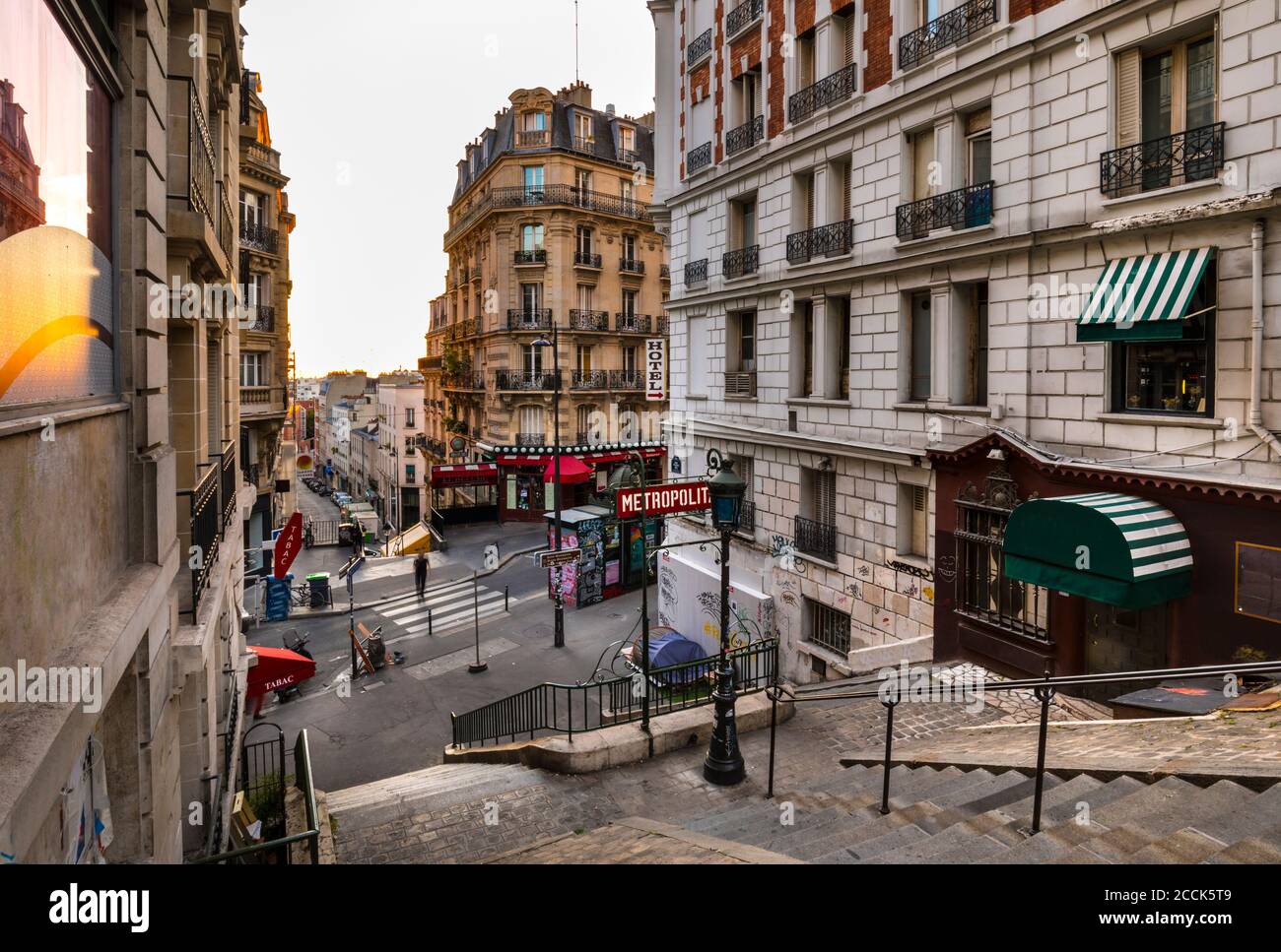 Empty steps of Montmartre in Paris, France Stock Photo - Alamy