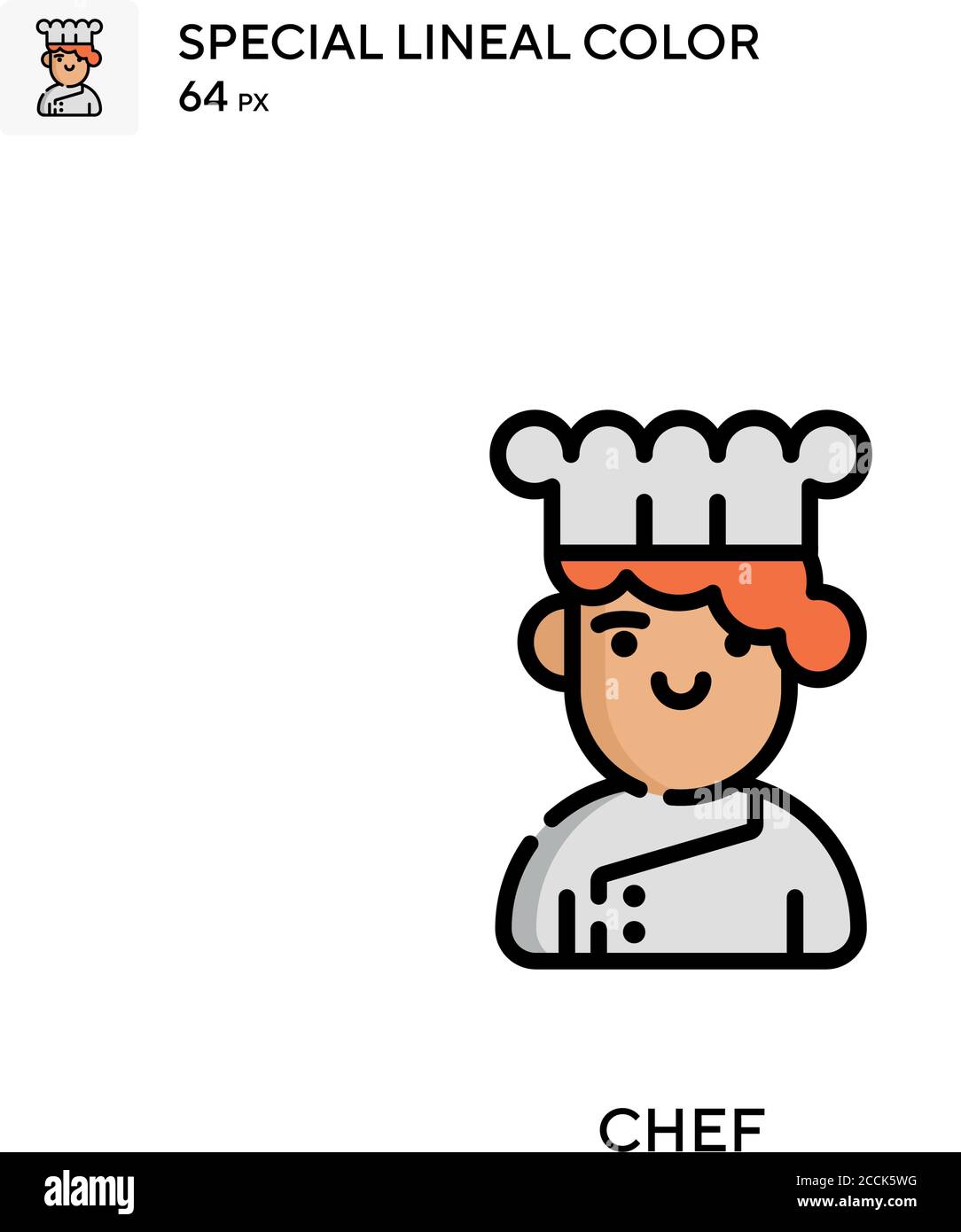 Chef Special lineal color icon. Illustration symbol design template for ...