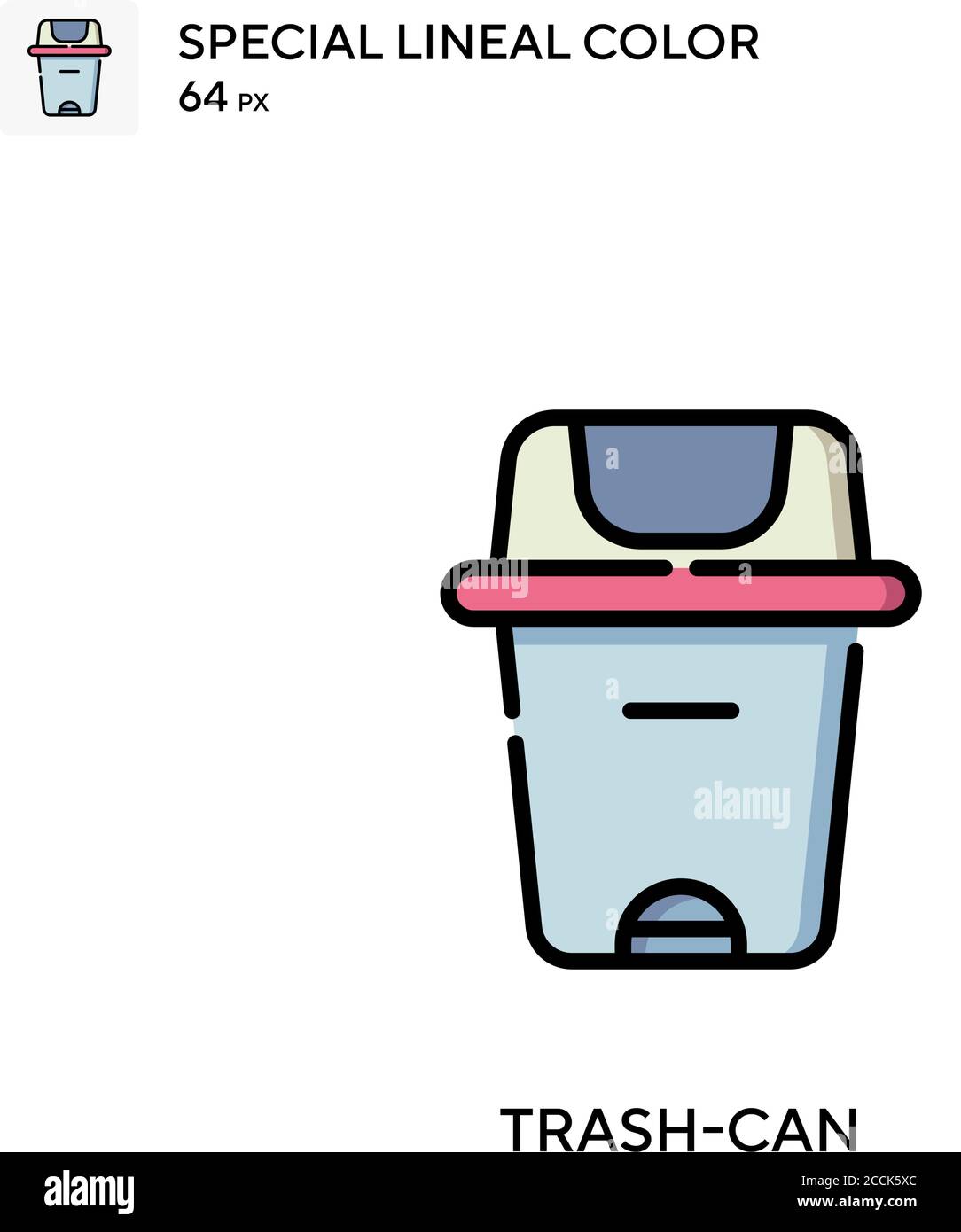 Trash-can Special lineal color icon. Illustration symbol design ...