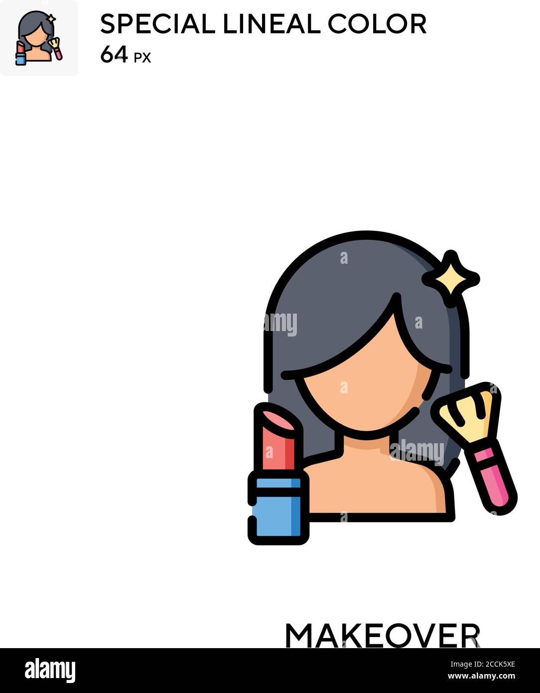 Makeover Special lineal color icon. Illustration symbol design template ...