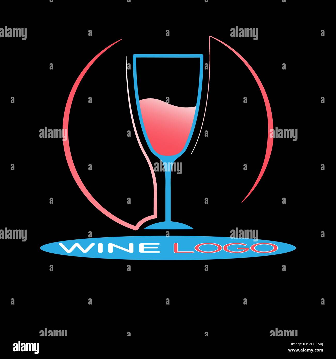 logo of the wine. Color vector illustration for logo, sticker or emblem ...