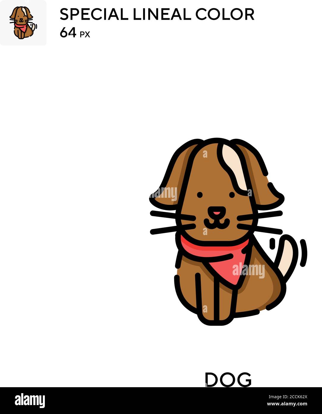 Dog Special lineal color icon. Illustration symbol design template for ...