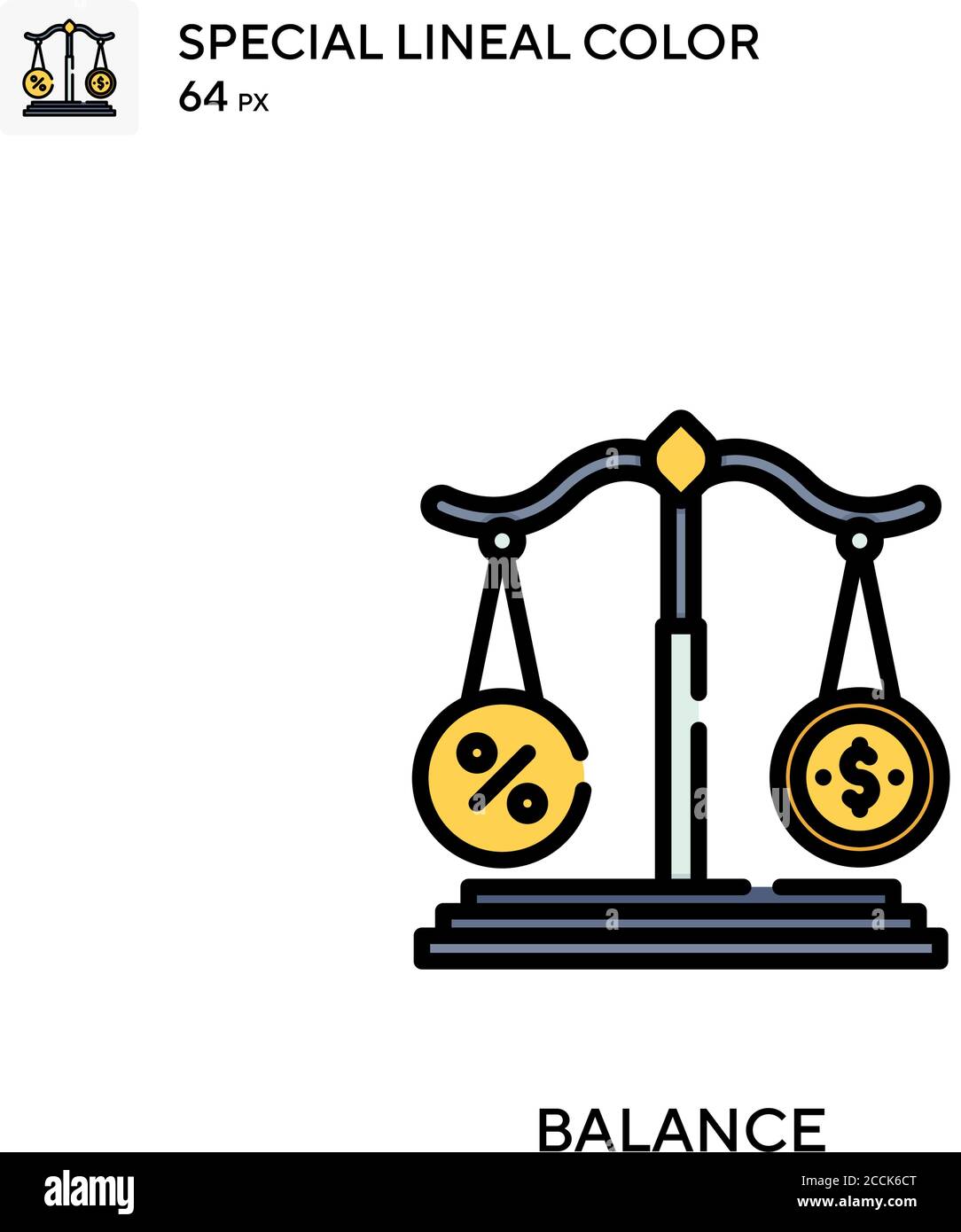 Balance Special lineal color icon. Illustration symbol design template ...