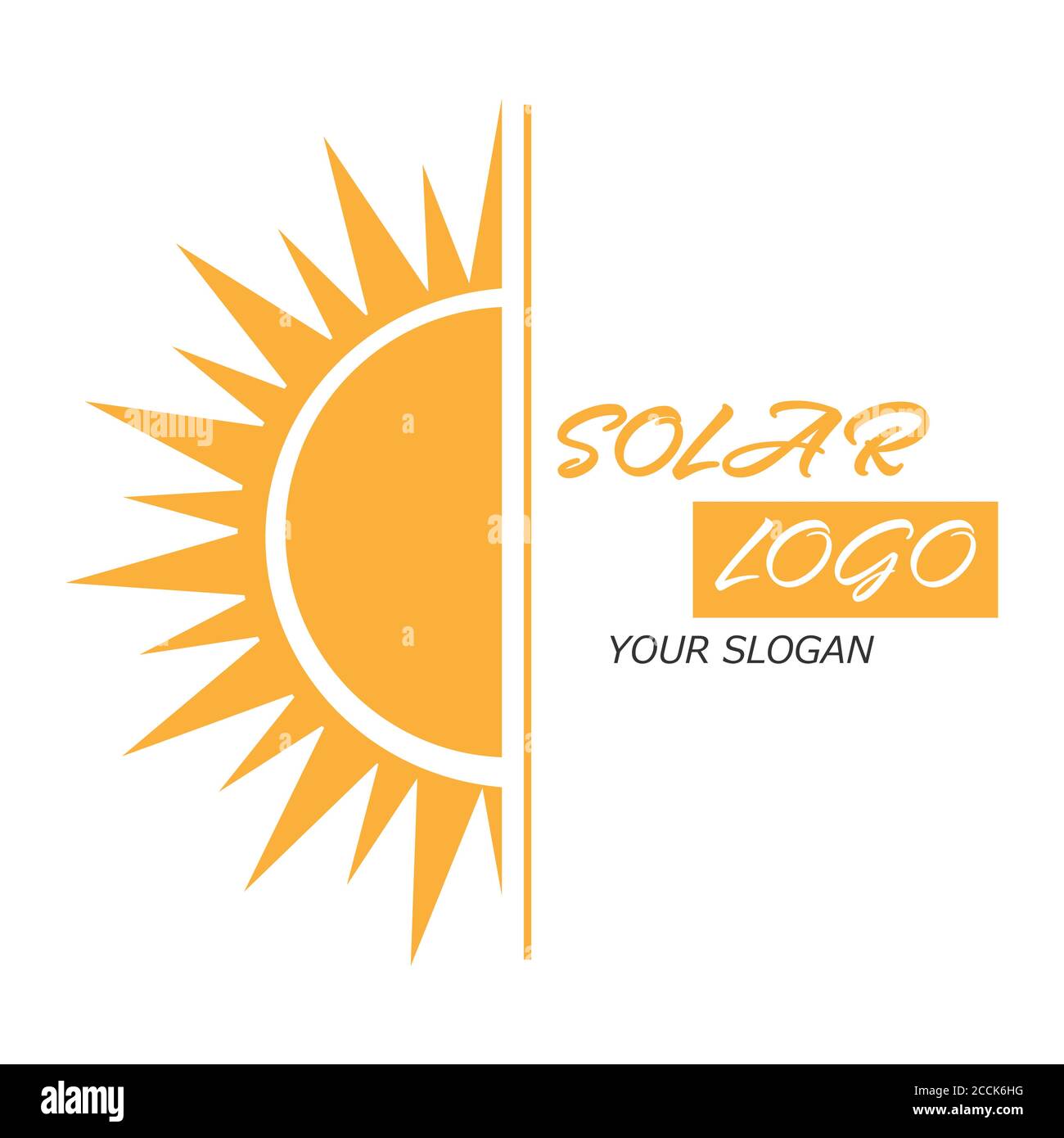 Solar logo. Vector illustration for a logo, template, or label isolated ...