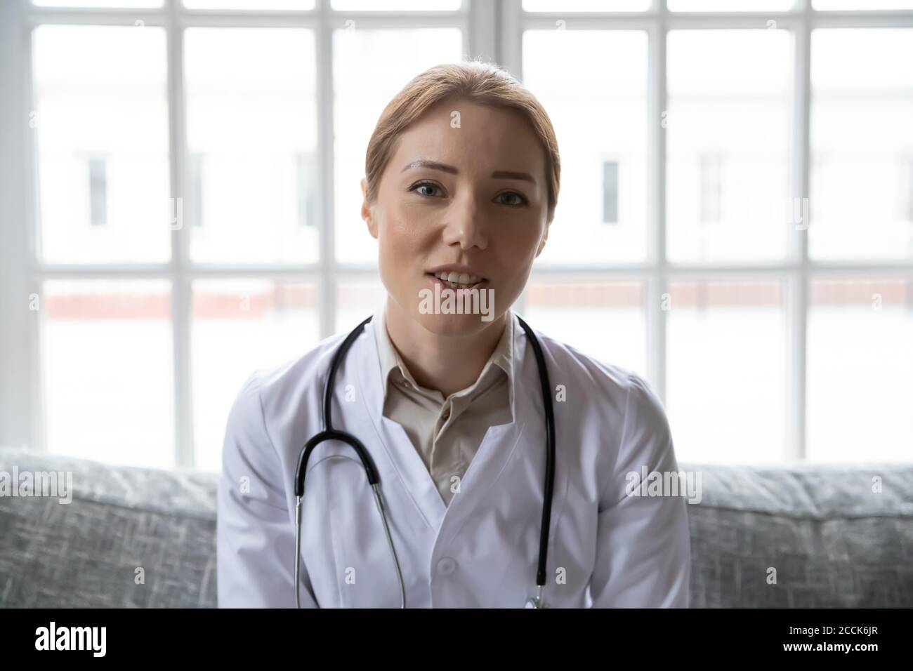 Videocall pleasant hi-res stock photography and images - Alamy