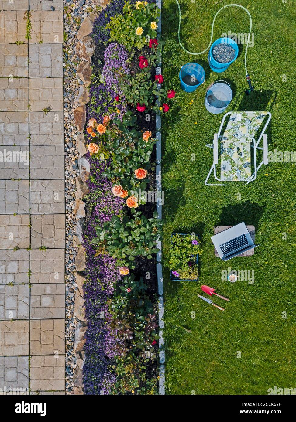 Aerial view garden hi-res stock photography and images - Alamy