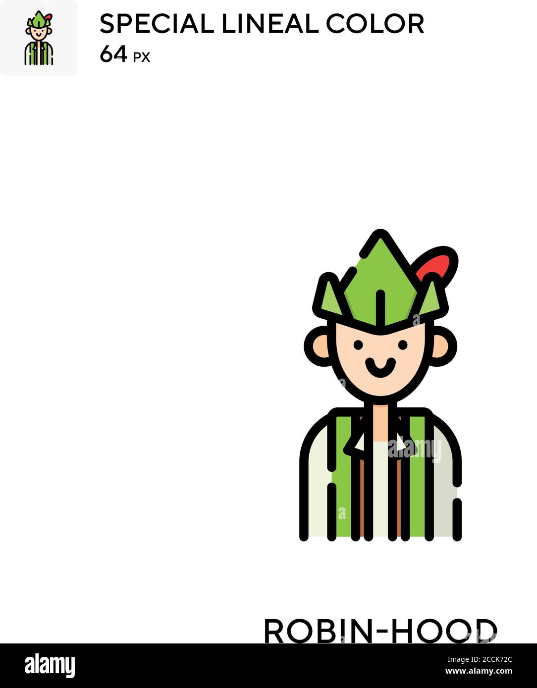 Robin-hood Special lineal color icon. Illustration symbol design ...