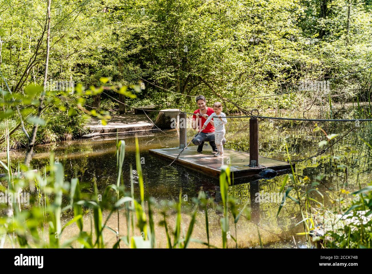 Mature man boat lake forest hi-res stock photography and images - Alamy