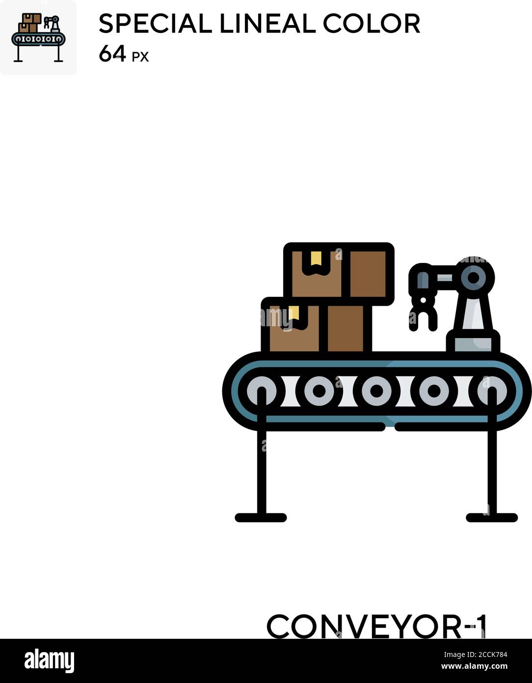 Recycling plant conveyor Stock Vector Images - Alamy