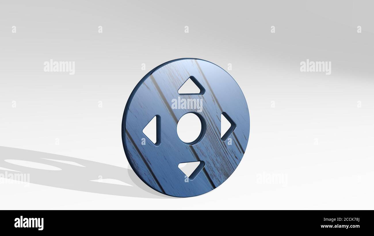 CURSOR MOVE DIRECTION 3D icon standing on the floor, 3D illustration ...