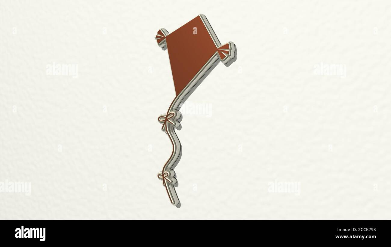 CHILDREN KITE 3D drawing icon, 3D illustration Stock Photo - Alamy