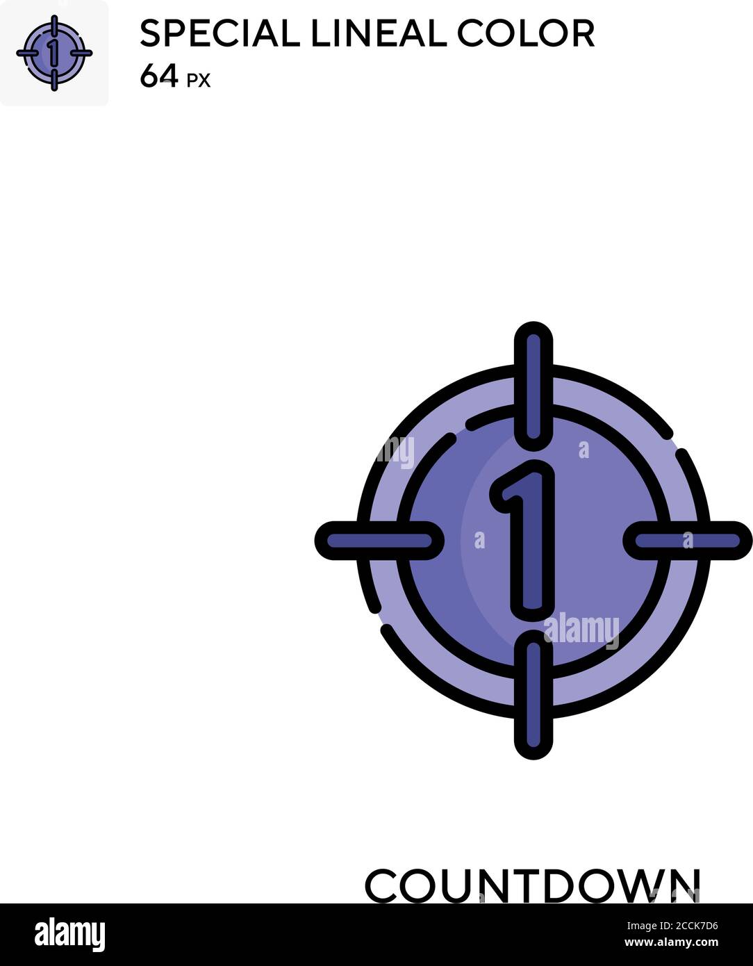 Countdown Special lineal color icon. Illustration symbol design ...