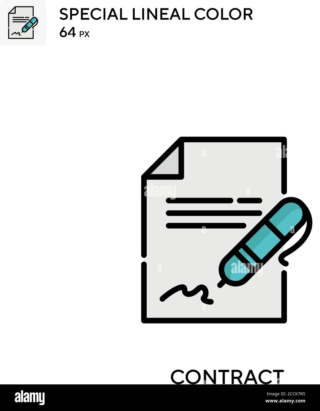 Contract Special lineal color icon. Illustration symbol design template ...
