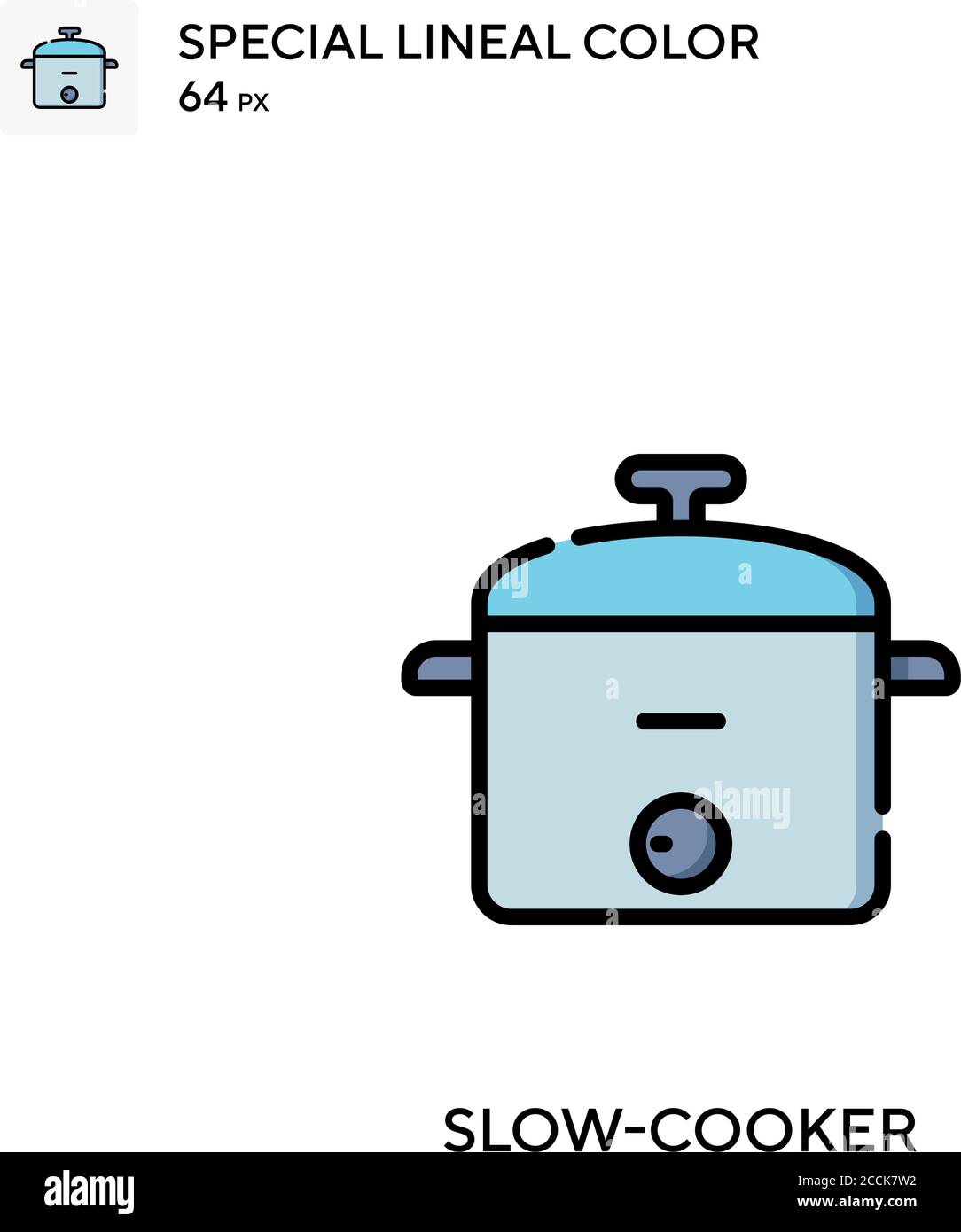Slow-cooker Special lineal color icon. Illustration symbol design template for web mobile UI ...