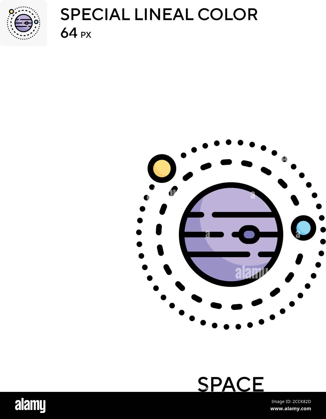 Space Special lineal color icon. Illustration symbol design template ...