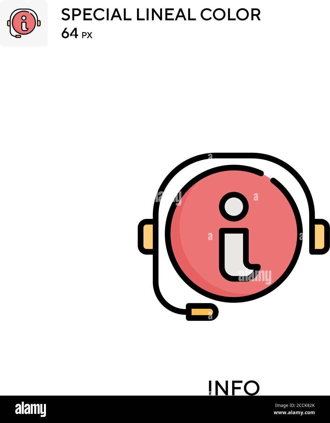Info Special lineal color icon. Illustration symbol design template for ...