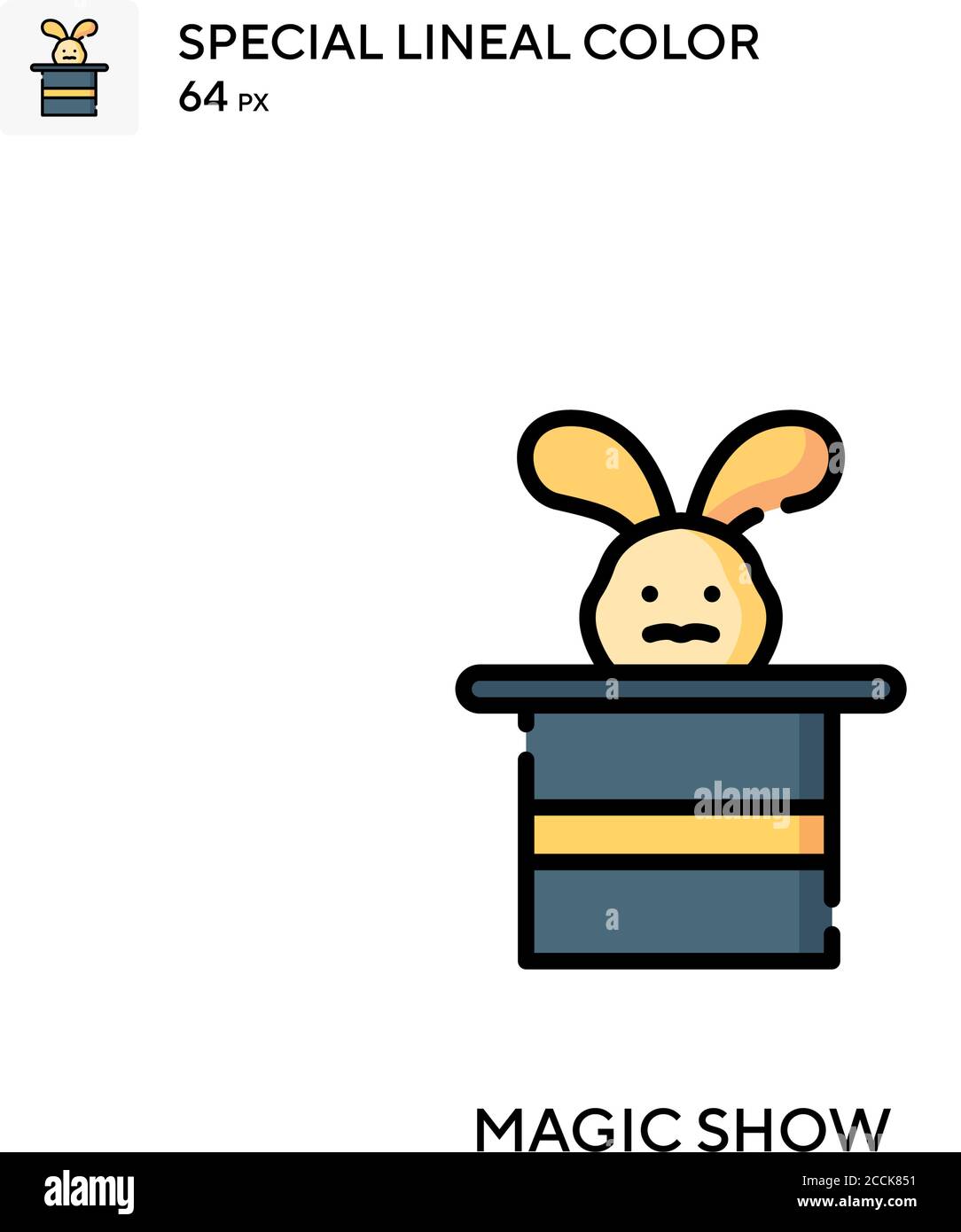 Magic show Special lineal color icon. Illustration symbol design ...