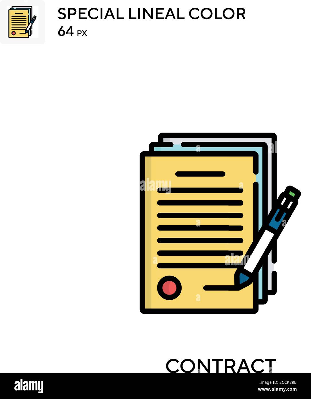 Contract Special lineal color icon. Illustration symbol design template ...