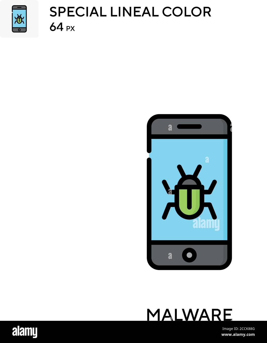 Malware Special lineal color icon. Illustration symbol design template ...