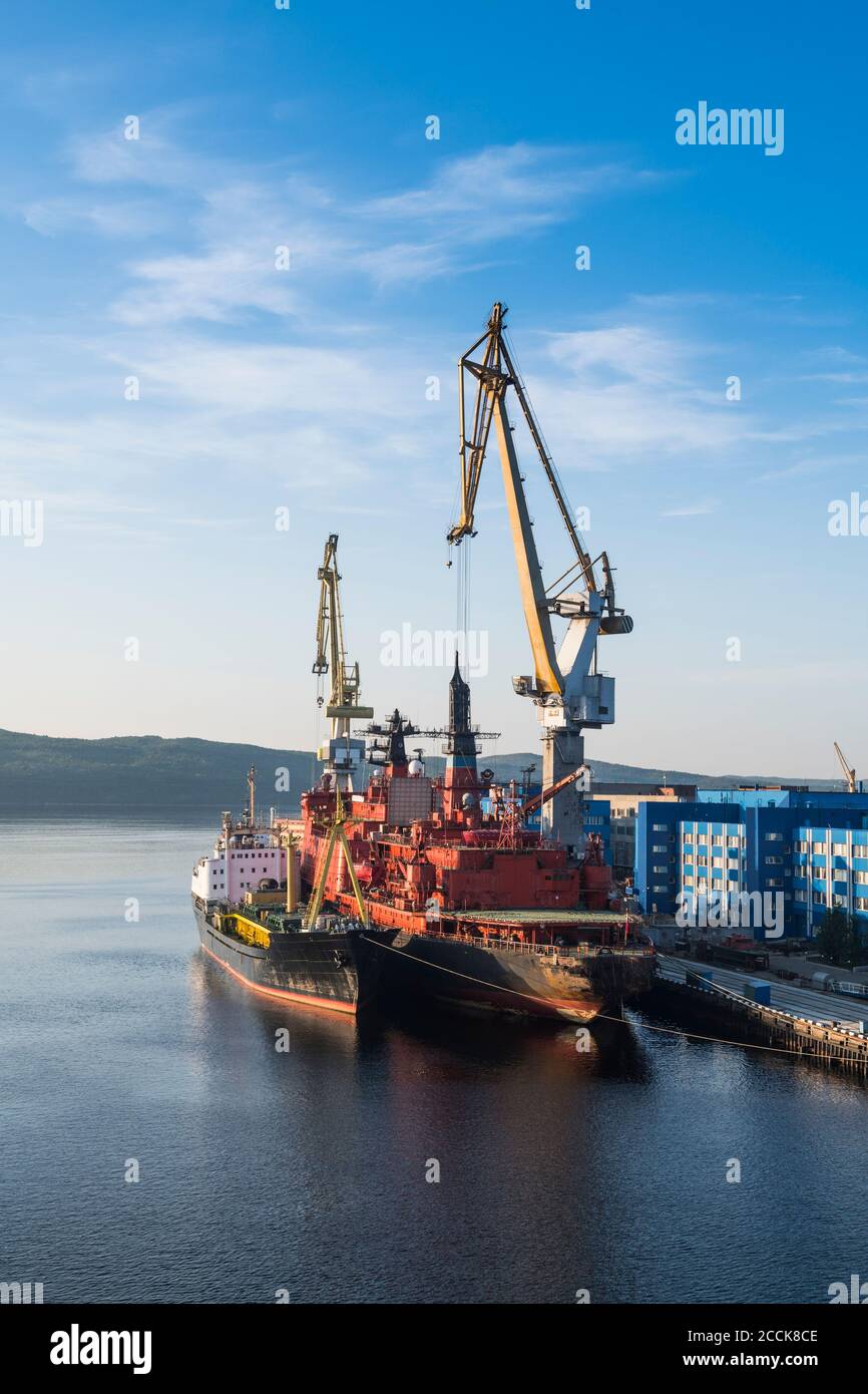 Russia, Murmansk, Rusatom, Nuclear icebreaker at port Stock Photo - Alamy