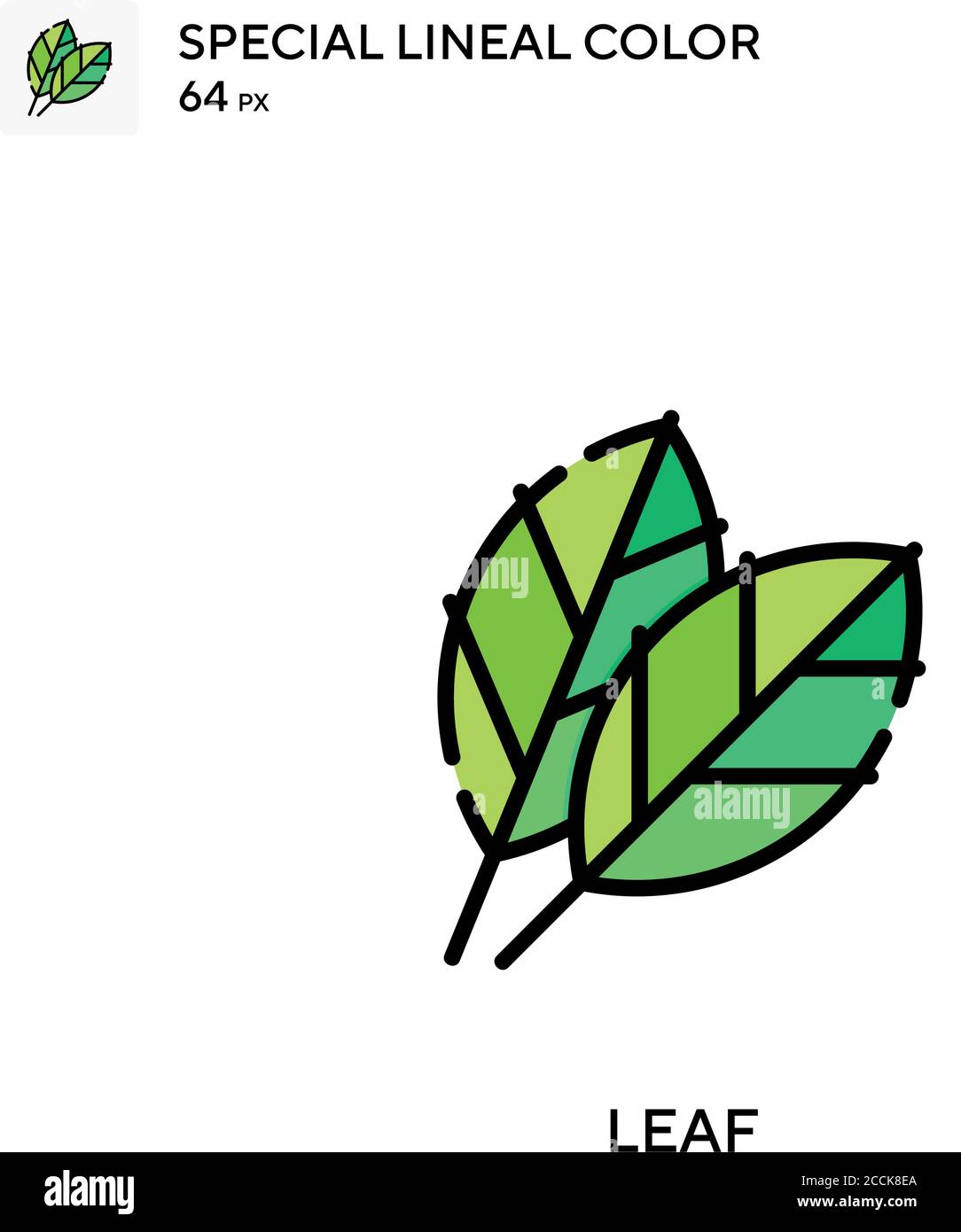 Leaf Special lineal color icon. Illustration symbol design template for ...