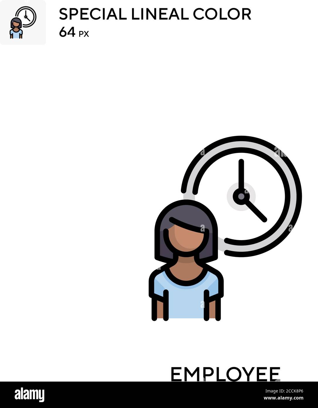 Employee Special lineal color icon. Illustration symbol design template ...