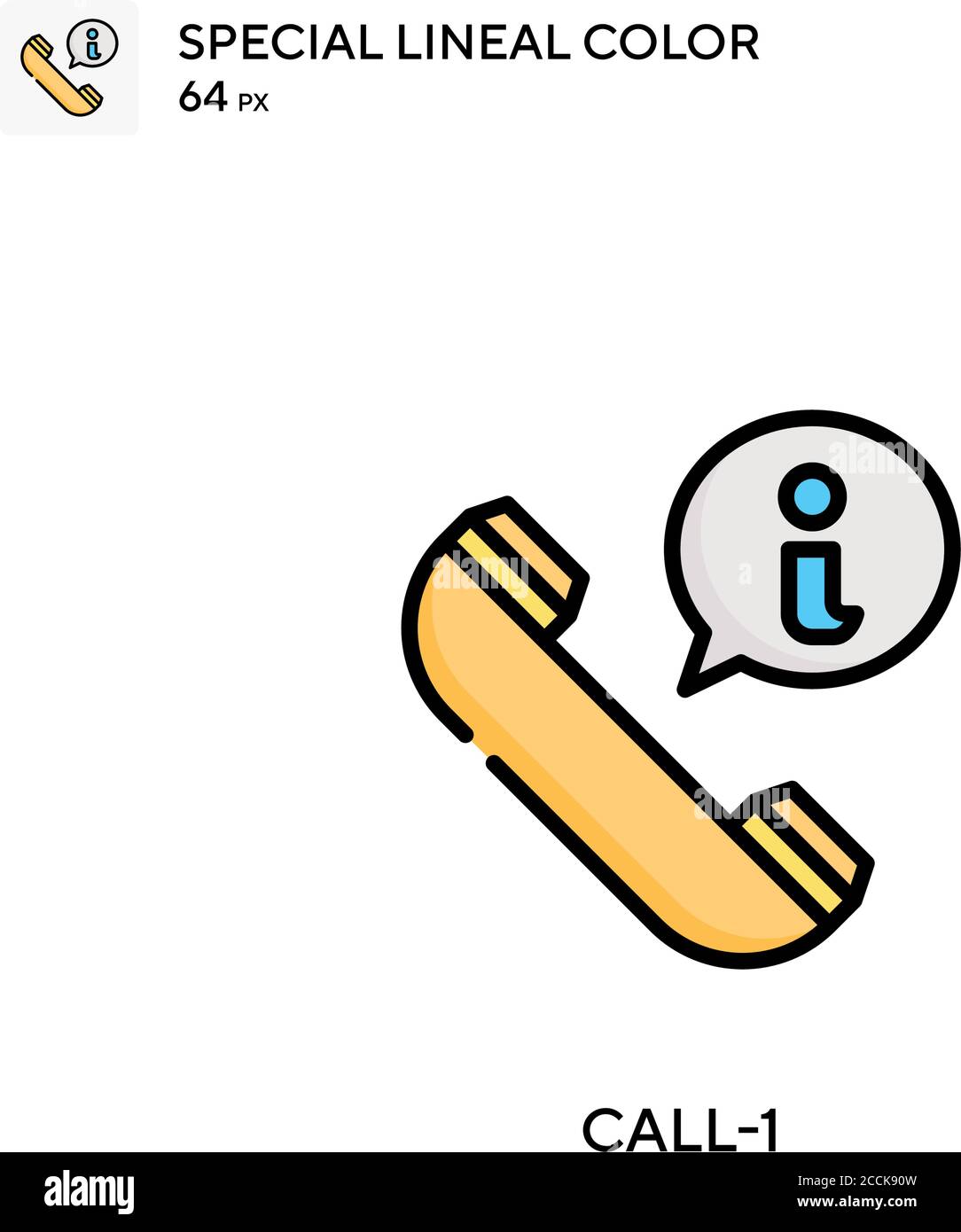 Call-1 Special lineal color icon. Illustration symbol design template ...