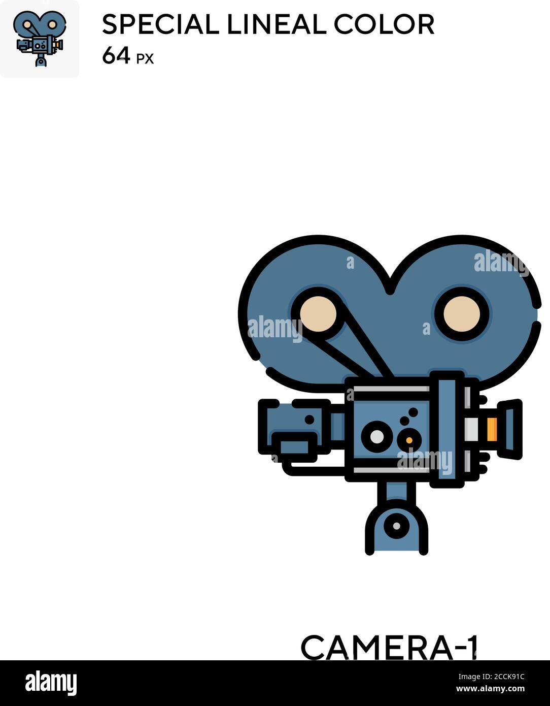 Camera-1 Special lineal color icon. Illustration symbol design template ...