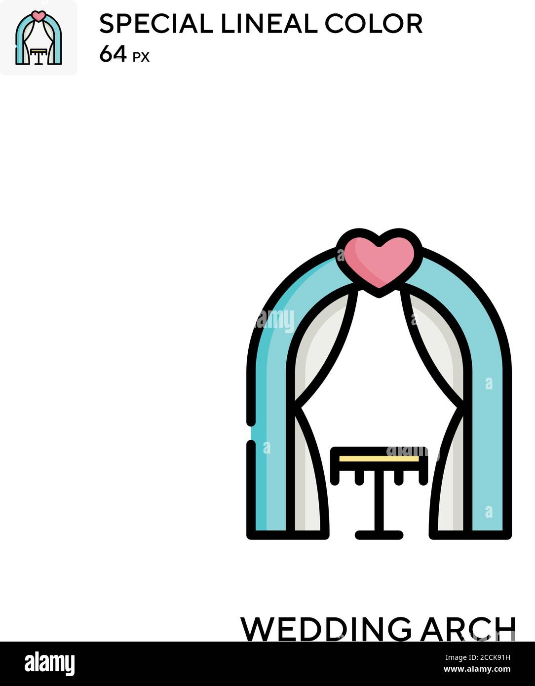 Wedding arch Special lineal color icon. Illustration symbol design template for web mobile UI ...
