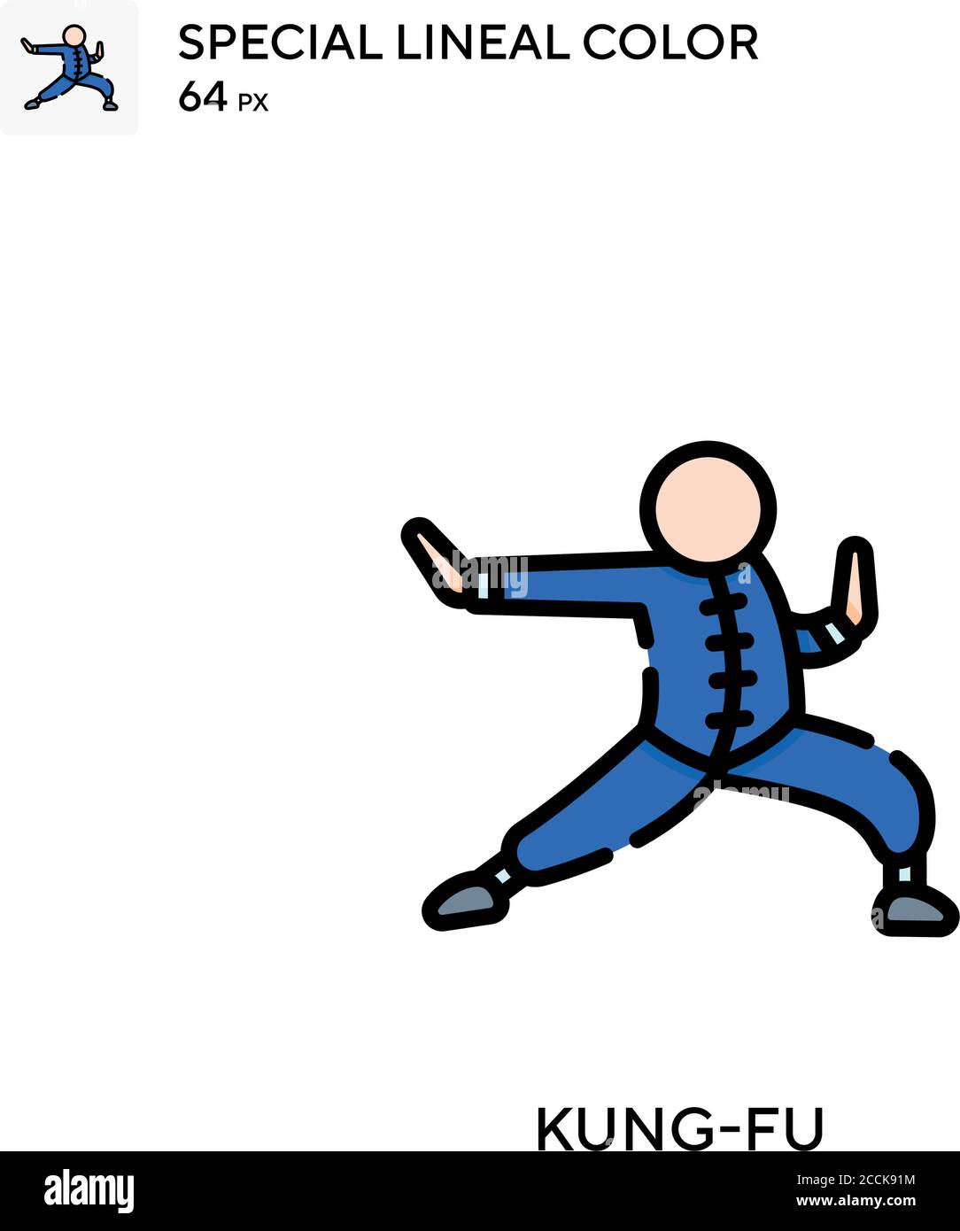 Kung-fu Special lineal color icon. Illustration symbol design template ...