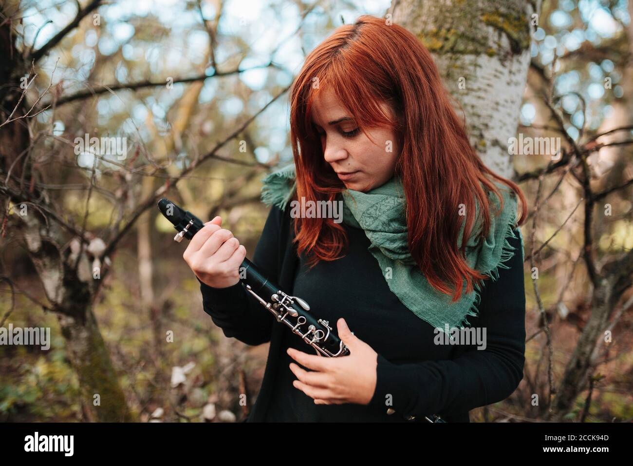 Clarinet instrument female hi-res stock photography and images - Alamy