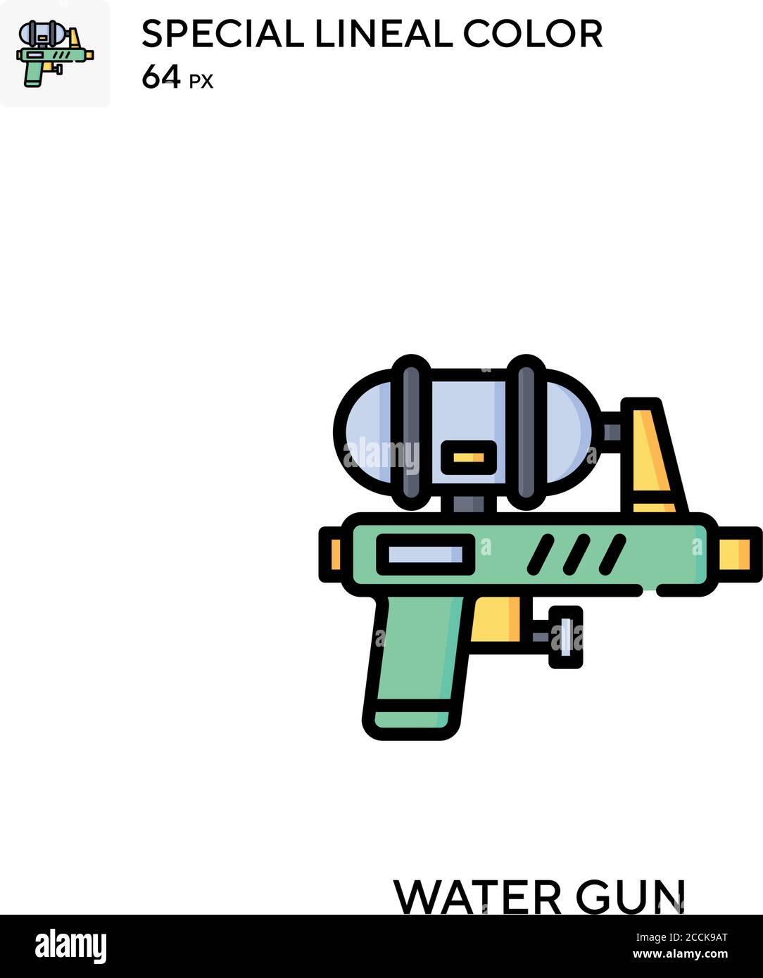 Water gun Special lineal color icon. Illustration symbol design ...