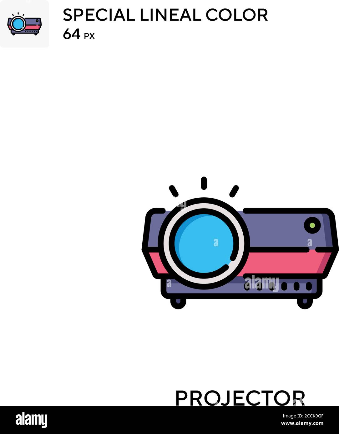 Projector Special lineal color icon. Illustration symbol design ...