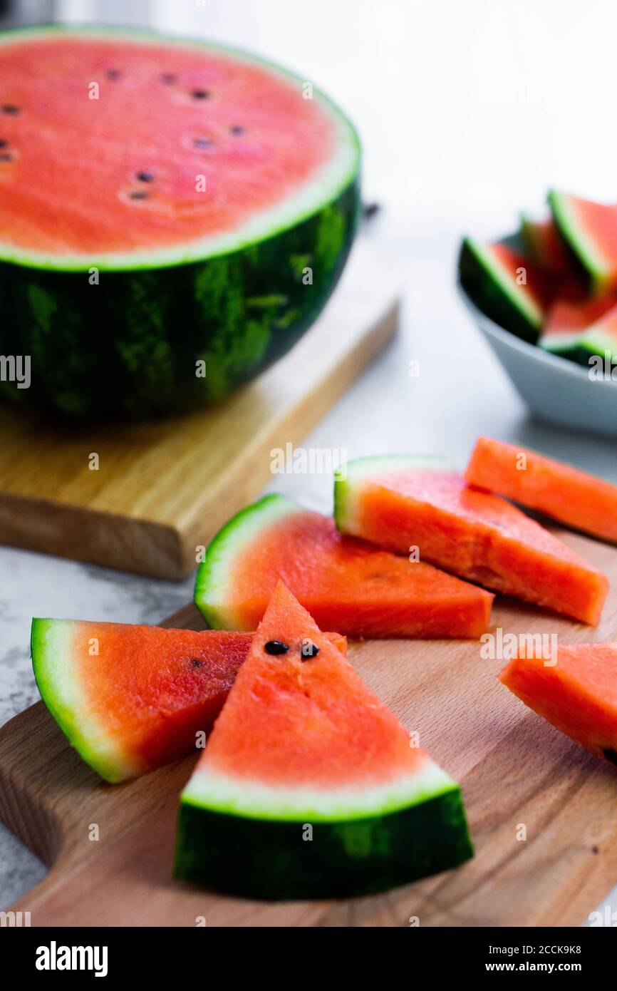 Watermelon chopped hi-res stock photography and images - Alamy