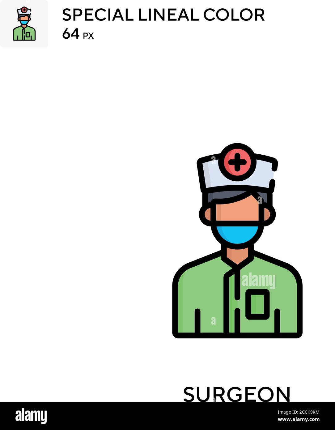 Surgeon Special lineal color icon. Illustration symbol design template ...