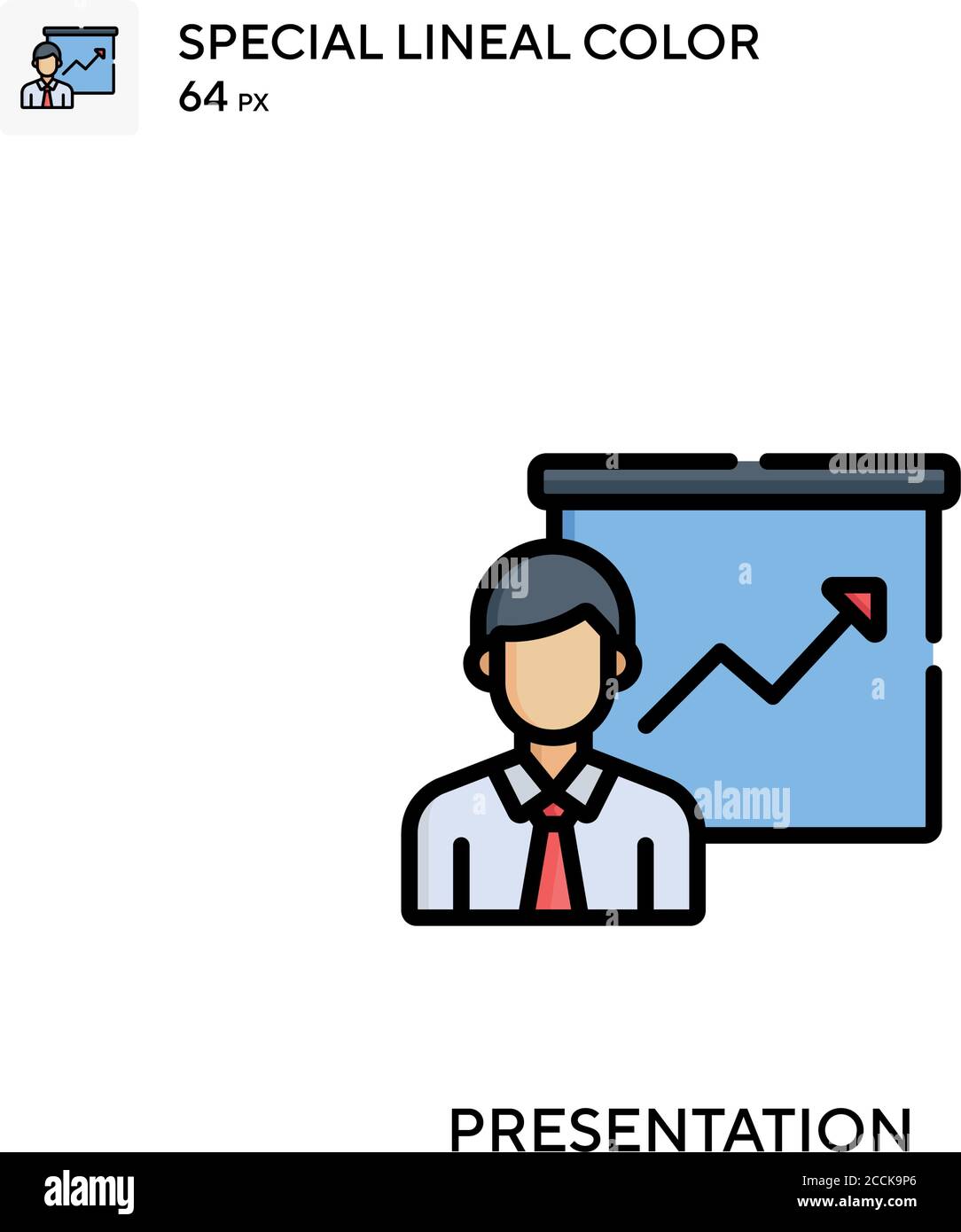 Presentation Special lineal color icon. Illustration symbol design ...