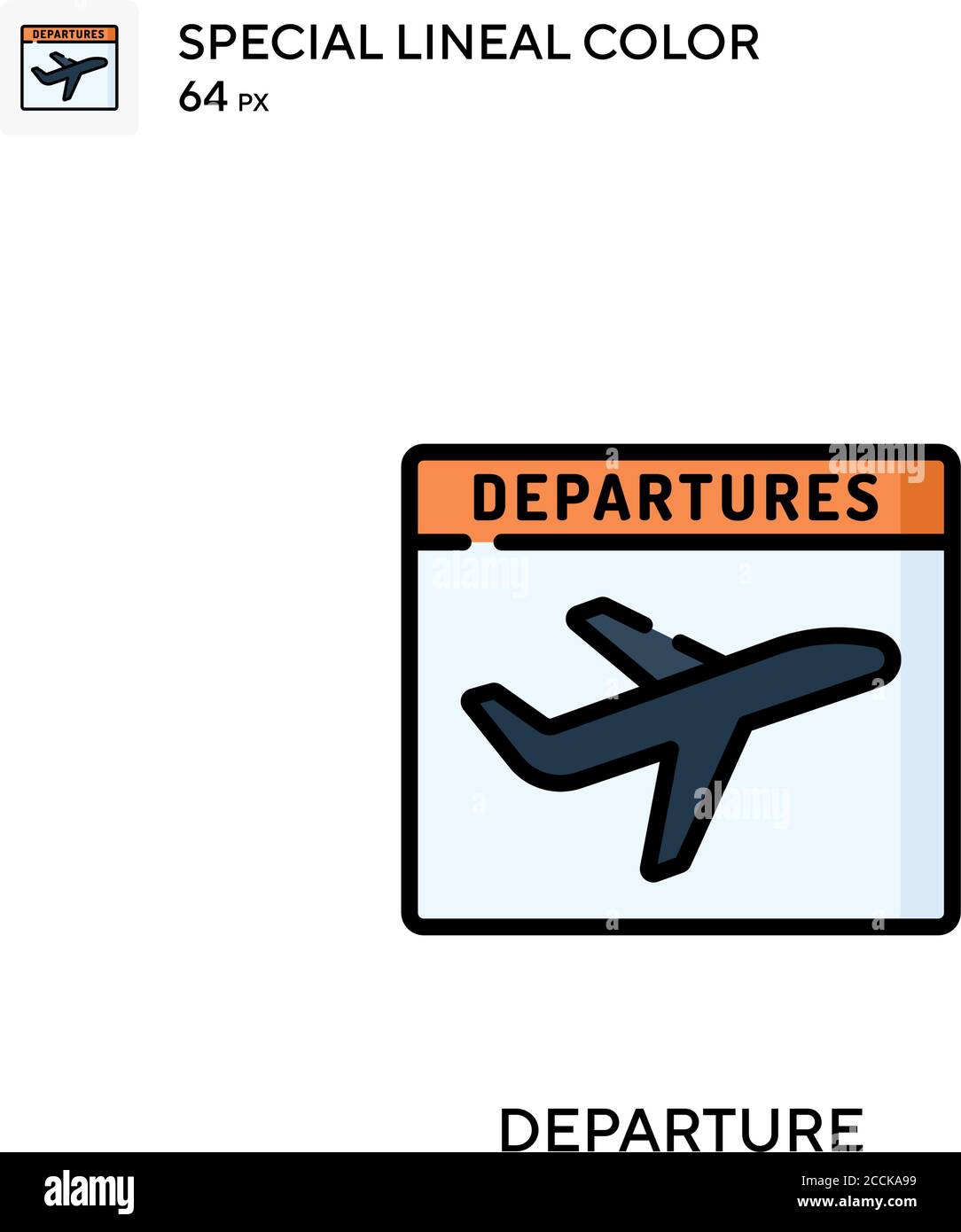 Departure Special lineal color icon. Illustration symbol design ...
