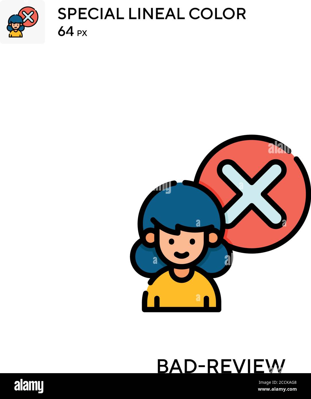 Bad-review Special lineal color icon. Illustration symbol design ...