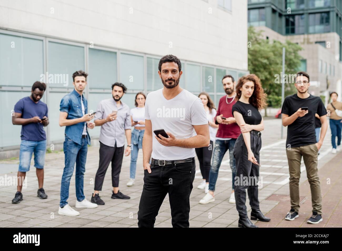 Large Group People Mobile Phones High Resolution Stock Photography and ...