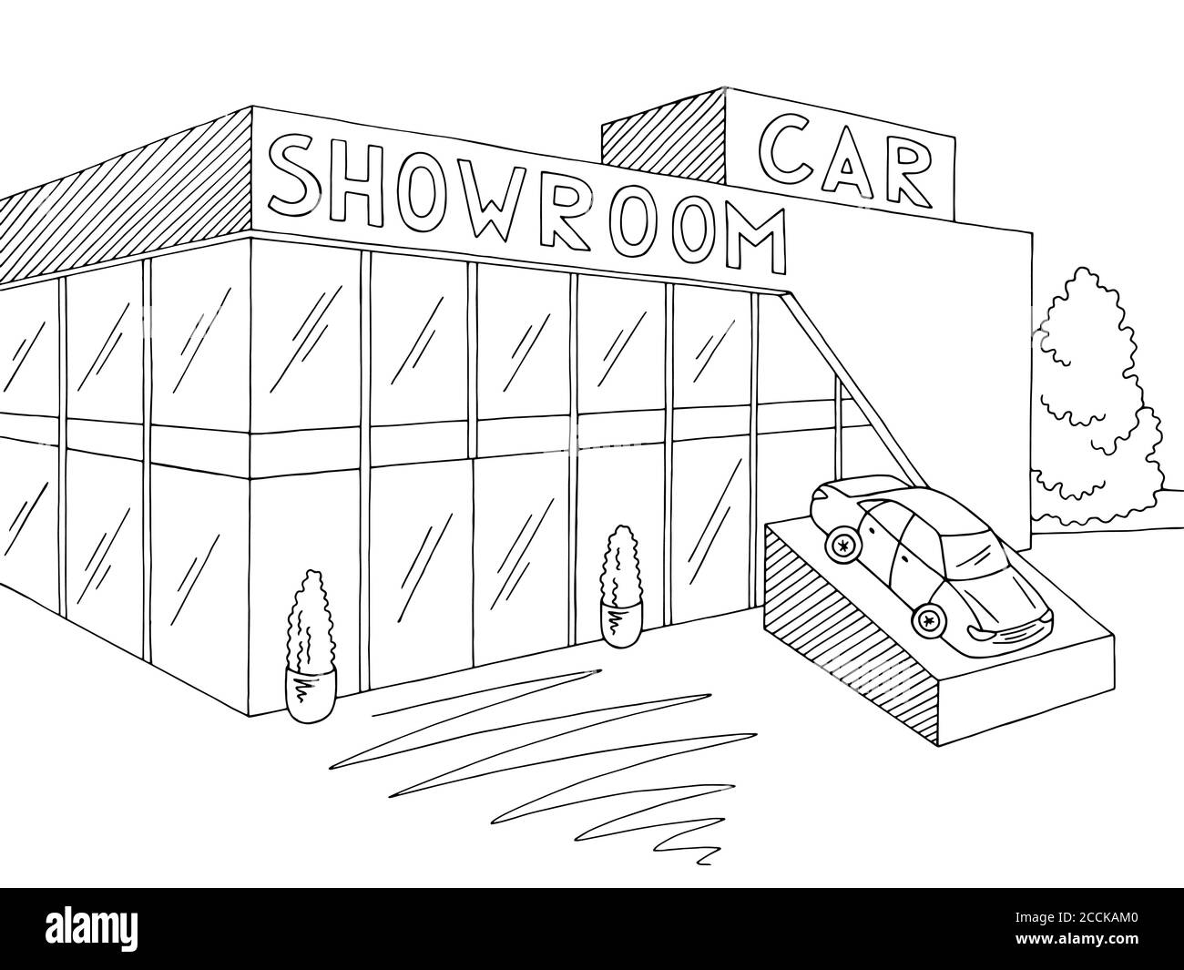 Car showroom exterior Cut Out Stock Images & Pictures - Alamy